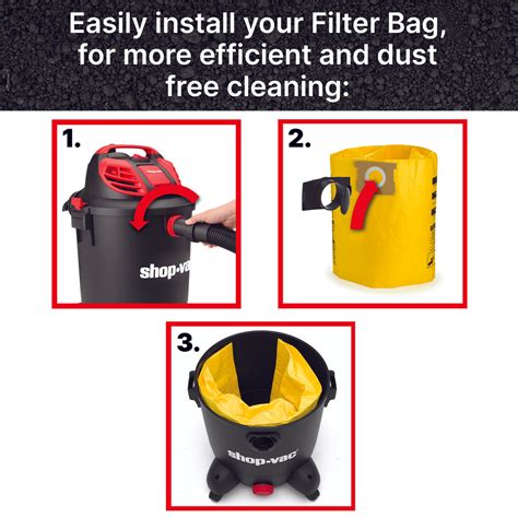 Shop Vac® 5 8 Gallon High Efficiency Disposable Filter Bags Shop Vac