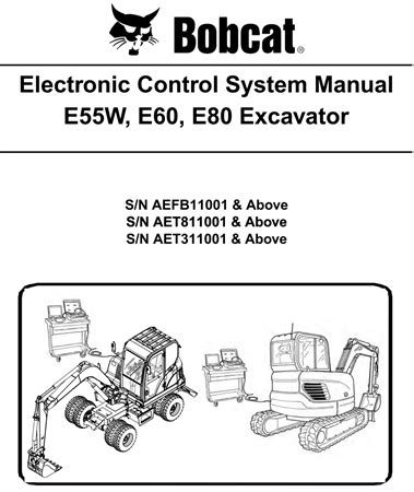 Bobcat E W E E Excavator Electronic Control System Service