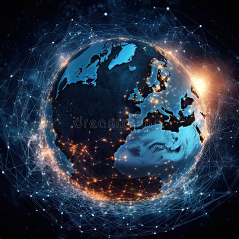 World Wide Social And Technological Connections Stock Illustration