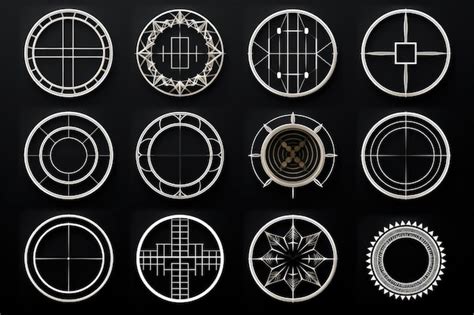 Premium Photo Collection Of Circular Objects Perfect For Graphic