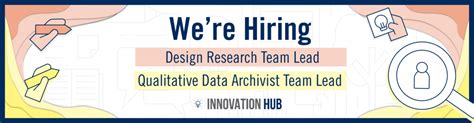 Were Hiring Our Design Research Team Leads And Qualitative Data Archivist Team Lead 2024 25