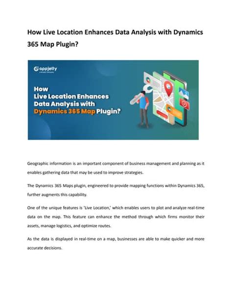 How Live Location Enhances Data Analysis With Dynamics 365 Map Plugin Pdf
