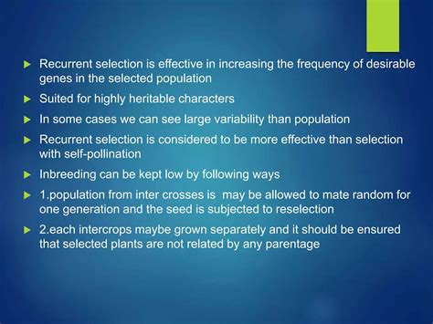 Recurrent Selection Schemes Pptx
