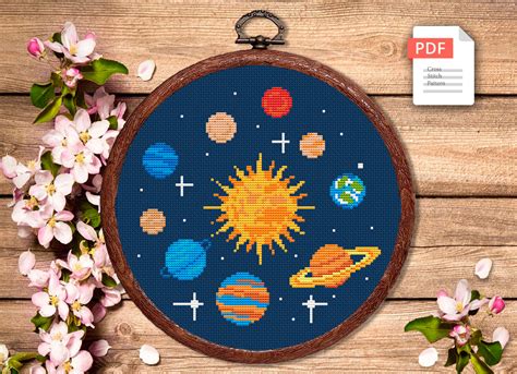 Solar System Cross Stitch Pattern Planets Cross Stitch Patt Inspire