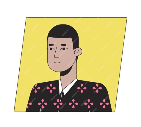 심각한 라틴 아메리카 짧은 머리 남자 평평한 색의 만화 아바타 아이콘 편집 가능한 2d 사용자 초상화 선형 일러스트레이션 고립 된 터 얼굴 프로필 클리파트 사용자 사진 사람