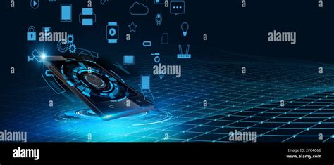 Security Background With Lock Finger Print Scanning Abstract Digital