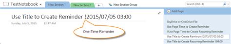 OneNote Reminder Office OneNote Gem Add Ins