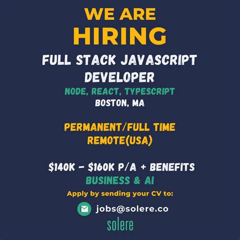 Solere On Linkedin Techjobs Joinus Airevolution Fullstackdeveloper