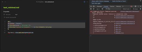 Templater Parsing Error Help Obsidian Forum