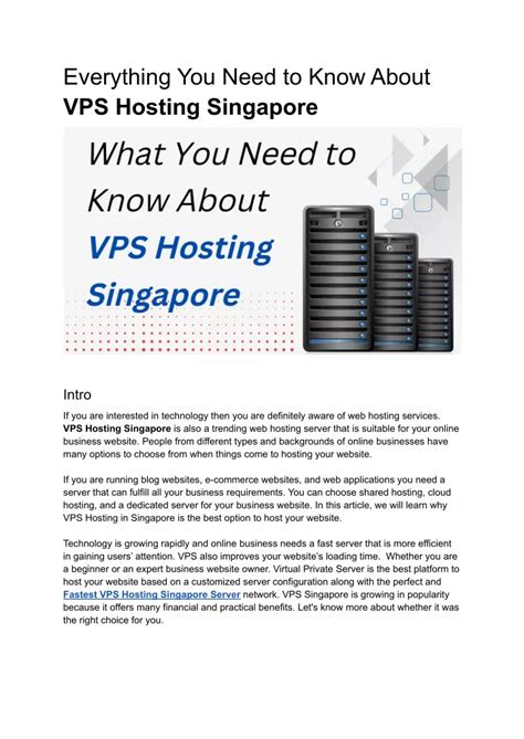 ppt what you need to know about vps hosting singapore powerpoint