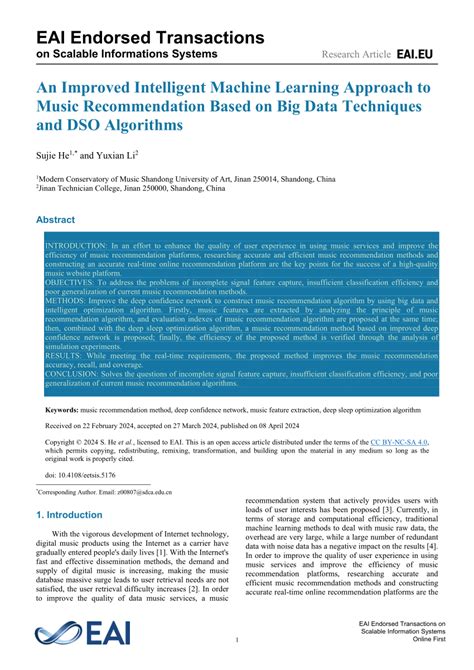Pdf An Improved Intelligent Machine Learning Approach To Music