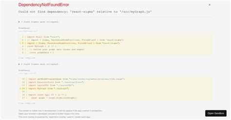 react sigma example forked codesandbox