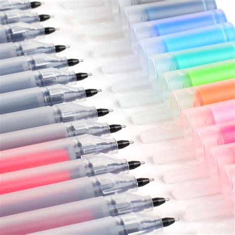 12 24pcs Colored Gel Pens 0 5mm Fine Point Colorful Japanese Smooth