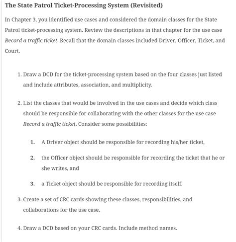 Solved The State Patrol Ticket Processing System Revisited