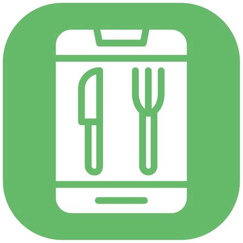 식품 응용 프로그램 아이콘 프리미엄 벡터