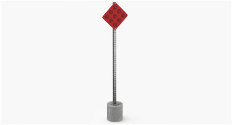 3d End Of Road Object Marker Red And Yellow Model Turbosquid 1919503
