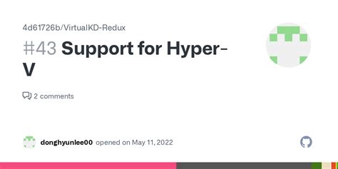 support for hyper v · issue 43 · 4d61726b virtualkd redux · github