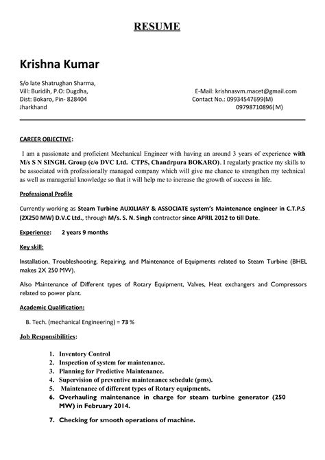 Krishna Kumar Resume Pdf