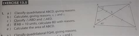 solved exercise 13 5 1 a classify quadrilateral abcd giving reasons