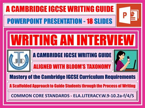 Mastering Interview Writing Ppt Teaching Resources