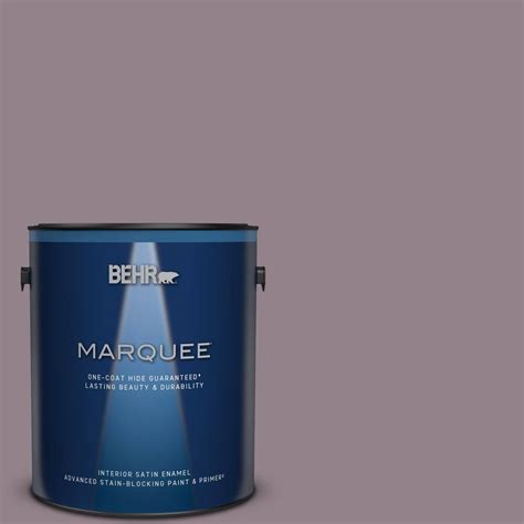 Behr Marquee 1 Gal N110 4 Gothic Purple One Coat Hide Satin Enamel