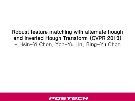Graph Matching Algorithms Ilchae Jung Object Matching Slide