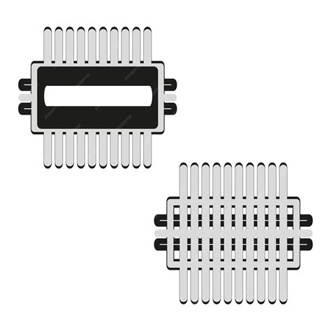 Premium Vector Microchip Icon Circuit Board Design Electronic
