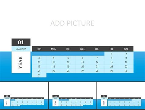 Calendar Blue PowerPoint Charts ImagineLayout Com