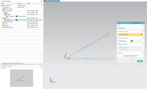 Nodal Displacement Coordinate System For Cbush Spring When The Direction Of Cbush Spring Is
