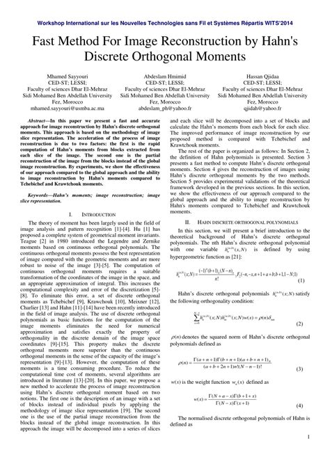 pdf a fast computation of hahn moments for binary and gray scale images