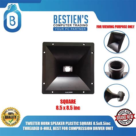 TWEETER HORN SPEAKER PLASTIC SQUARE X Inc THREADED HOLE BEST FOR COMPRESSION DRIVER UNIT