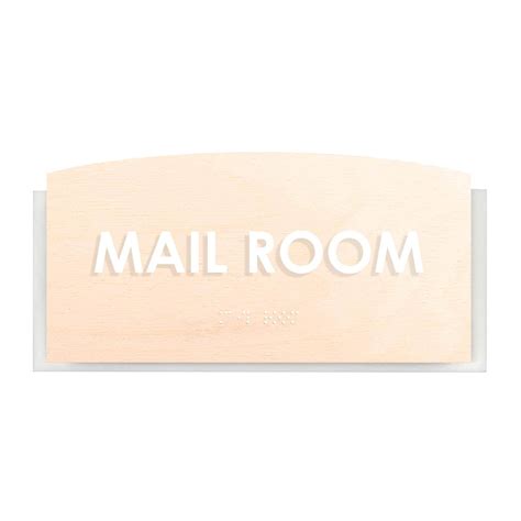 Mail Room Sign Wood Door Plate — Scandza Design Bsign