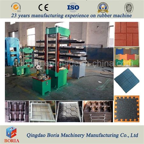 Pattern Customizable Plc Control Automatic Rubber Tile Machine Withce