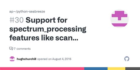 support for spectrum processing features like scan averaging · issue