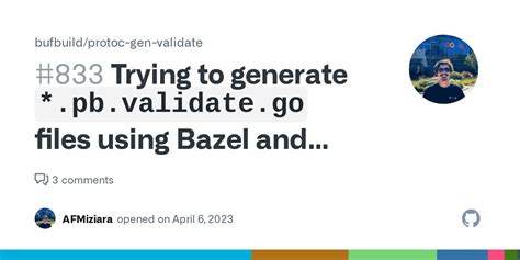 Trying To Generate `pbvalidatego` Files Using Bazel And Gazelle
