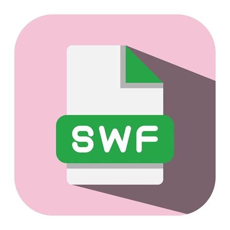 Premium Vector Swf File Type Flat Icon Minimalist Symbol Icons That Give A Modern Touch To The