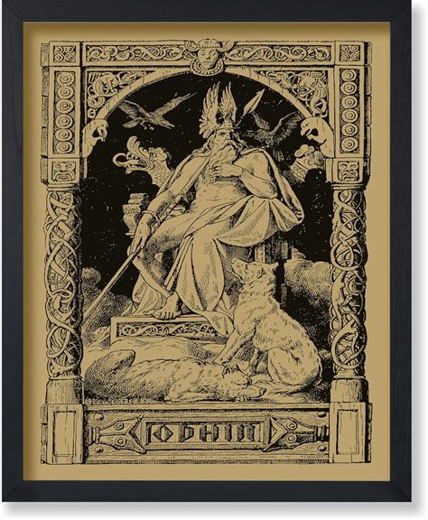 Poster Master Vintage Odin Poster Retro Old Norse God