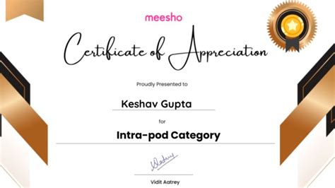 keshav gupta on linkedin meesho recognition awardsforexcellence