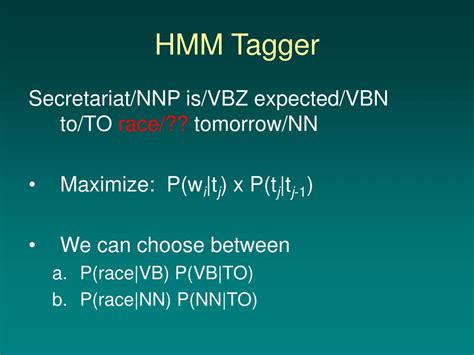 Ppt Pos Tagging Hmm Taggers Powerpoint Presentation Free Download