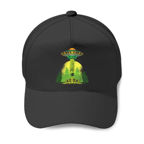 Funny Nordic Gnome Sci Fi UFO Abduction Alien Garden Gnome Baseball Caps Sold By