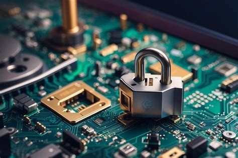 Premium Ai Image Secure Connection Or Cybersecurity Service Concept Of Compute Motherboard