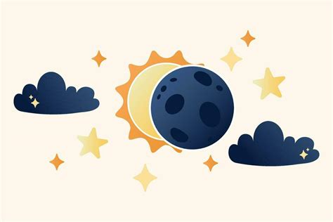 Ilustración De Solar Eclipse En Plano Dibujos Animados Estilo 36234235 Vector En Vecteezy