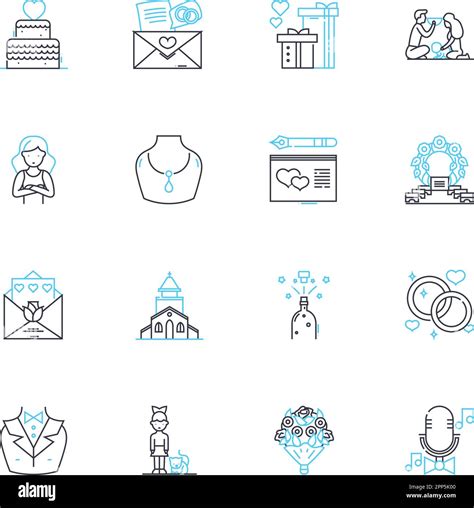 Union members linear icons set. Solidarity, Representation, Collective, Empowerment, Bargaining ...