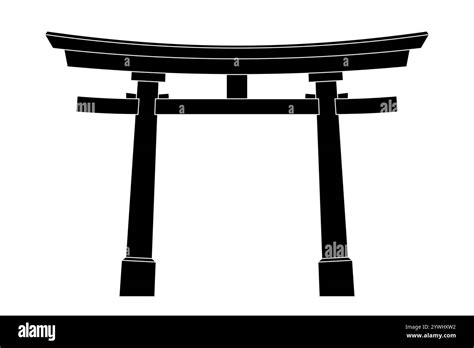 Torii Symbol Traditional Japanese Gate Commonly Found At Shinto Shrine Entrances Marking