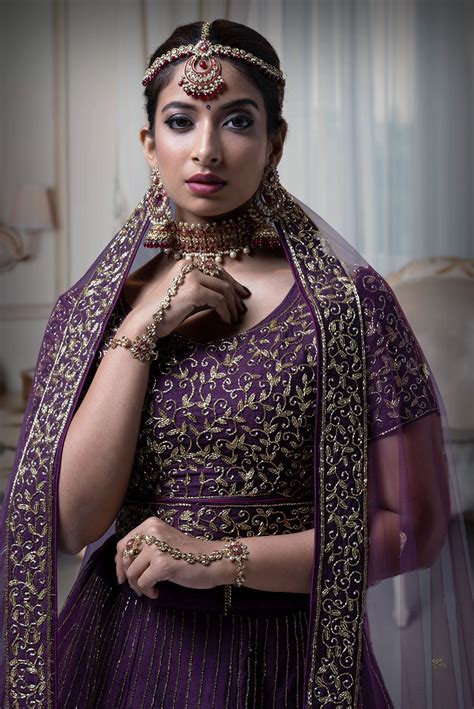 Rent Or Buy Golden Cut Bead Wine Color Lehenga At Poshrobe