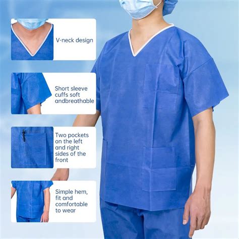 Disposable Scrubs Consists Of A Shirt And Pants Sms And Surgical