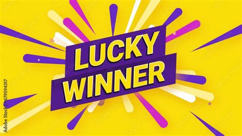 Lucky Winner Celebration Animation Rich Yellow Background With Text