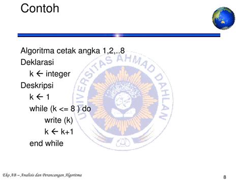 Ppt Analisis Dan Perancangan Algoritma Kuliah 5 Looping Iteratif