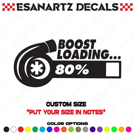 Boost Loading Decal Turbo Racing Laptop Tumbler Bumper Sticker Etsy
