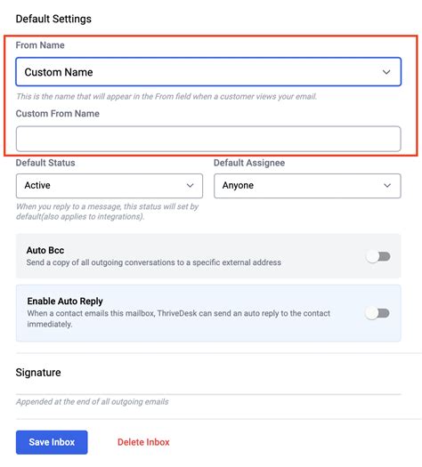 Inbox Settings Explained